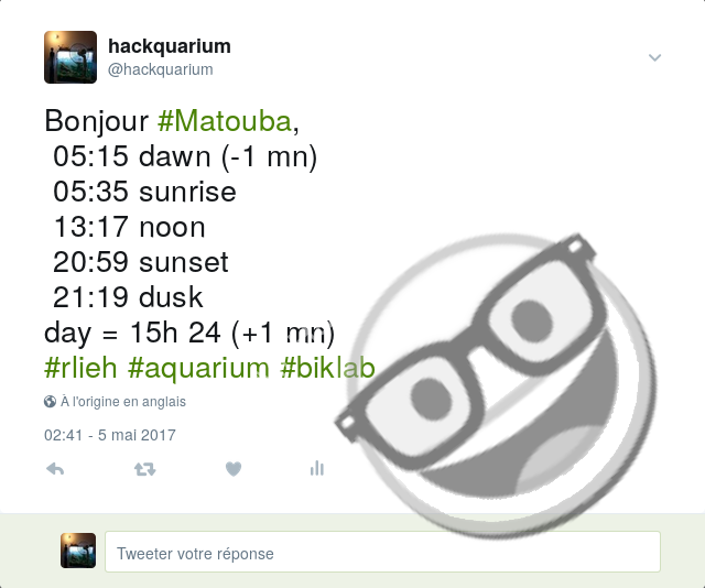Suivre son aquarium sur twitter – Mr Hackquarium