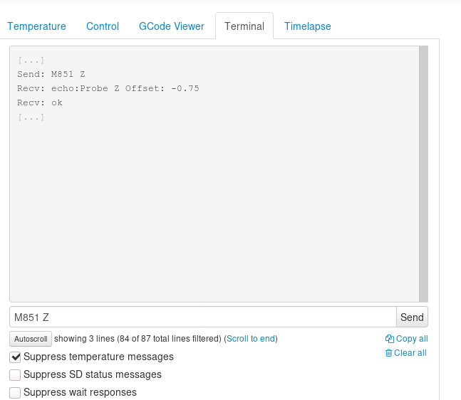 octopi terminal : M851 Z – Mr Hackquarium